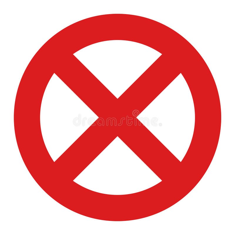 Vector Restrict Flat Icon Symbol Stock Vector - Illustration of dont ...