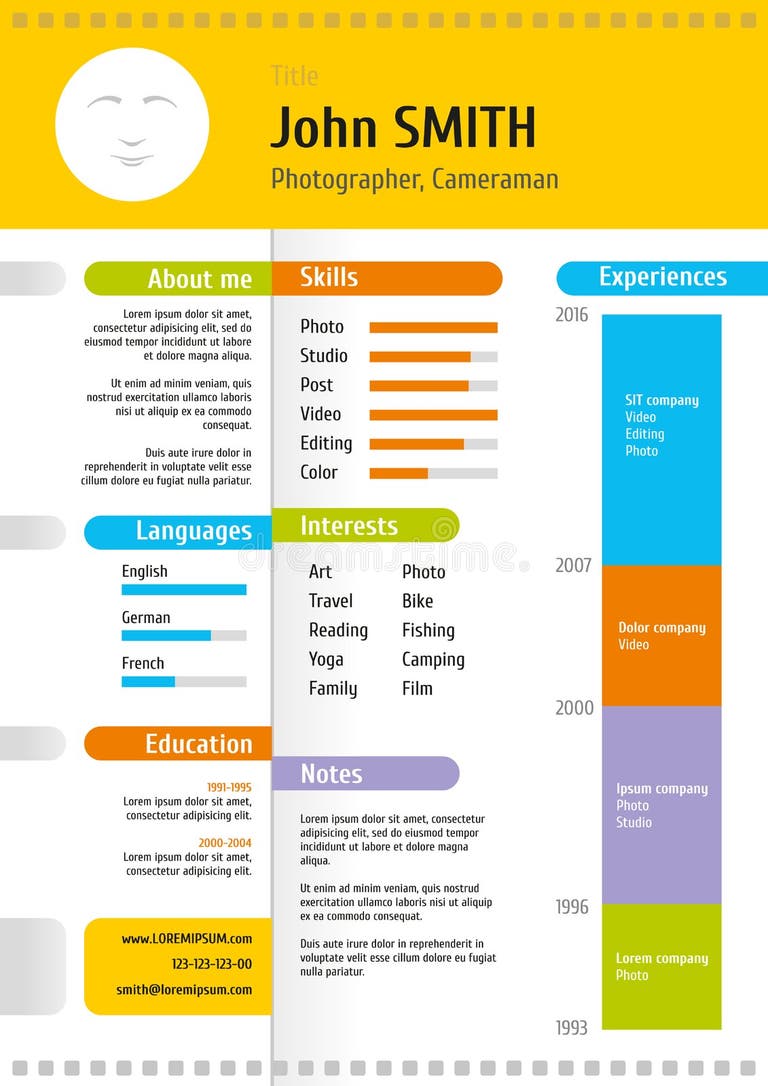 Vector Resume Mockup Stock Illustrations – 426 Vector Resume Mockup ...
