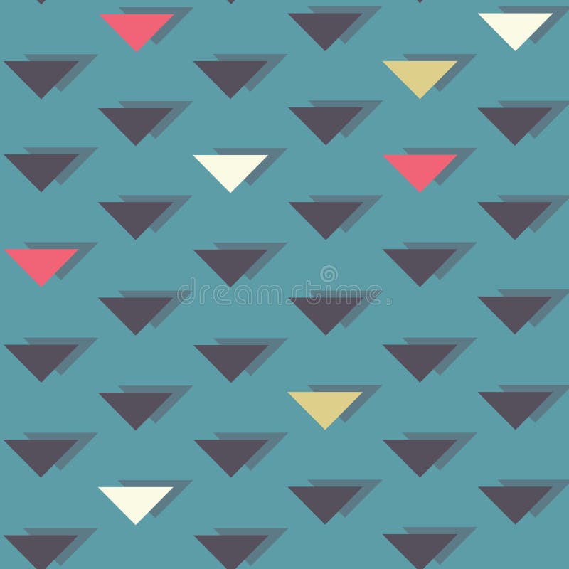 Vector Retro Abstract Triangles Seamless Pattern Background Stock ...