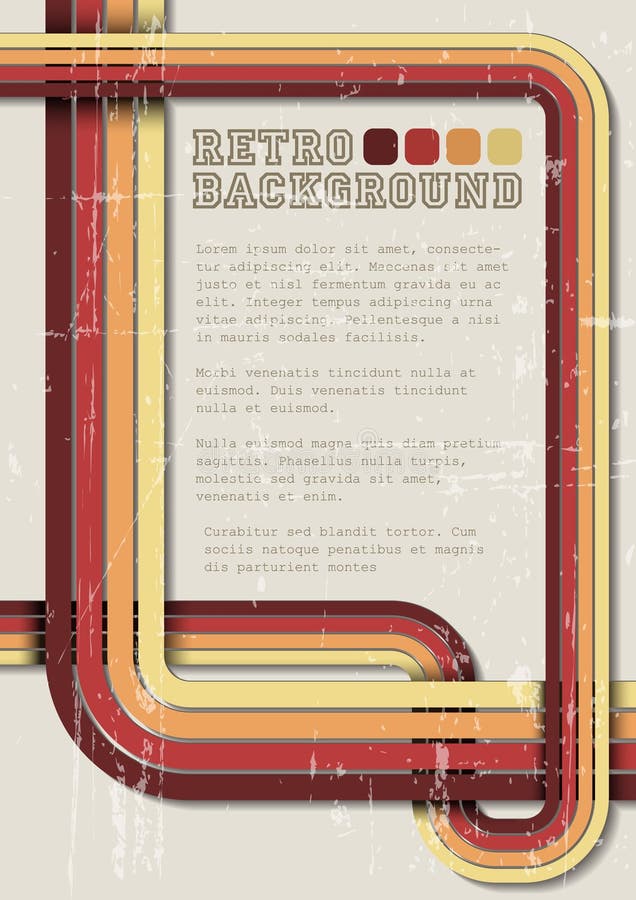 Vector Retro Vintage Web Page Template Stock Vector - Illustration of ...