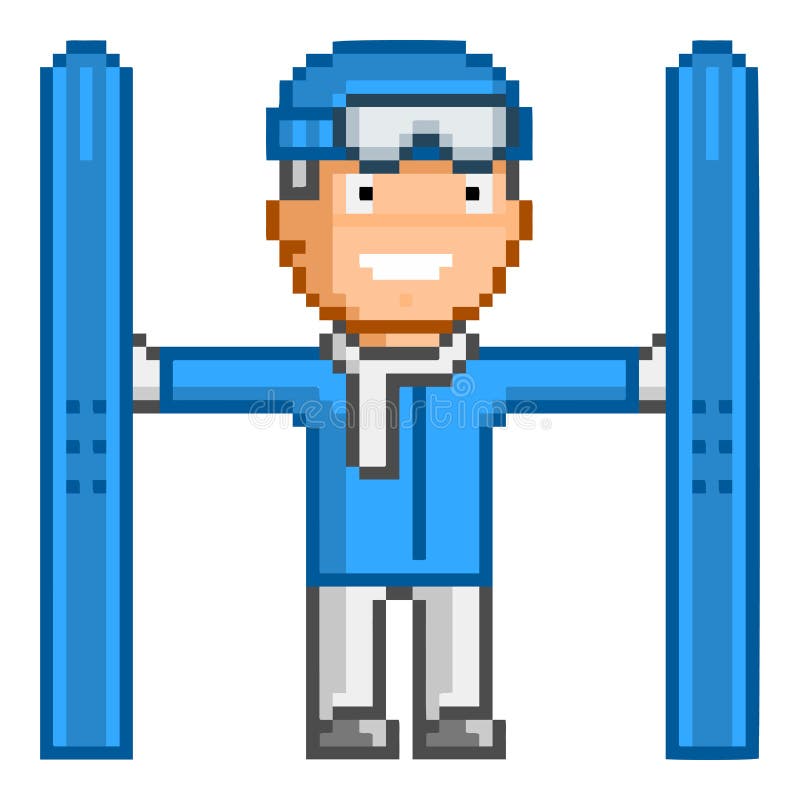 Pixel Skiing Stock Illustrations – 154 Pixel Skiing Stock Illustrations ...