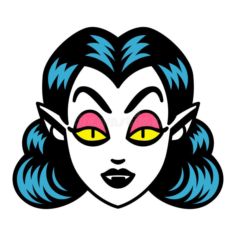Vector Retro Cartoon Funny Vampire Head Isolated Stock Vector ...