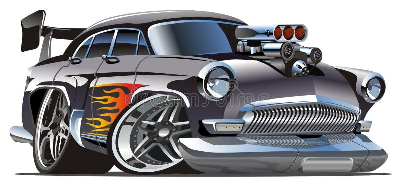 Vector Retro Cartoon Hotrod Stock Vector - Illustration of revival ... Vector Retro Cartoon Hotrod Stock Vector - Illustration of revival ...