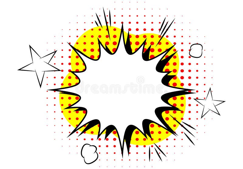 Vector Comic Book Abstract Explosion. Cartoon Blank Background. Stock ...
