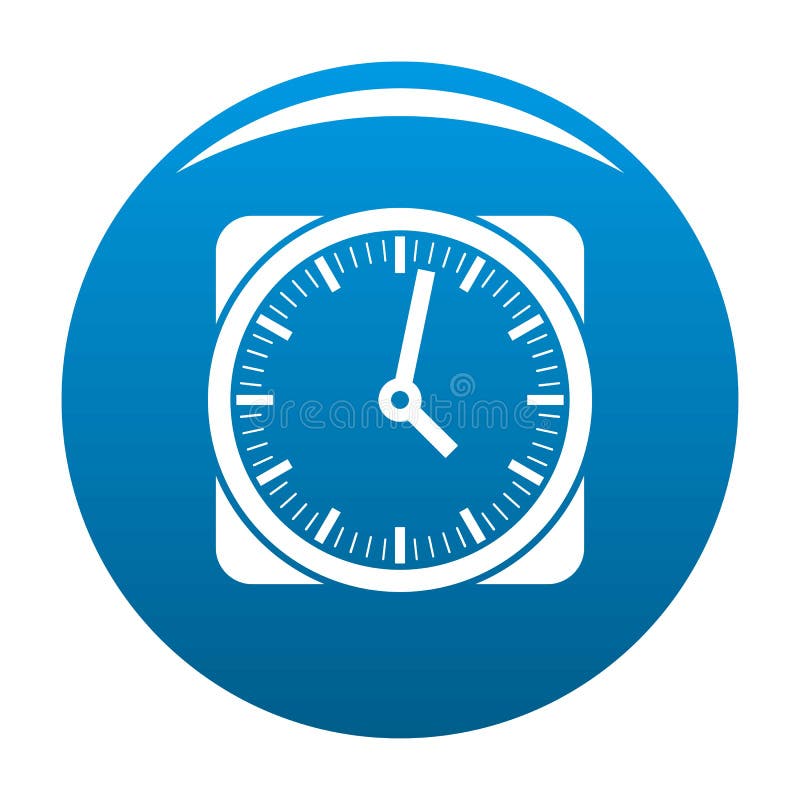 Vector Retro Del Azul Del Icono Del Reloj Ilustración del Vector ...