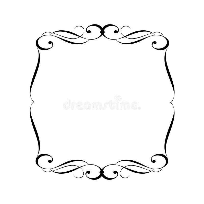 Vector Retro Frames .Vector Illustration.Black White. Stock ...