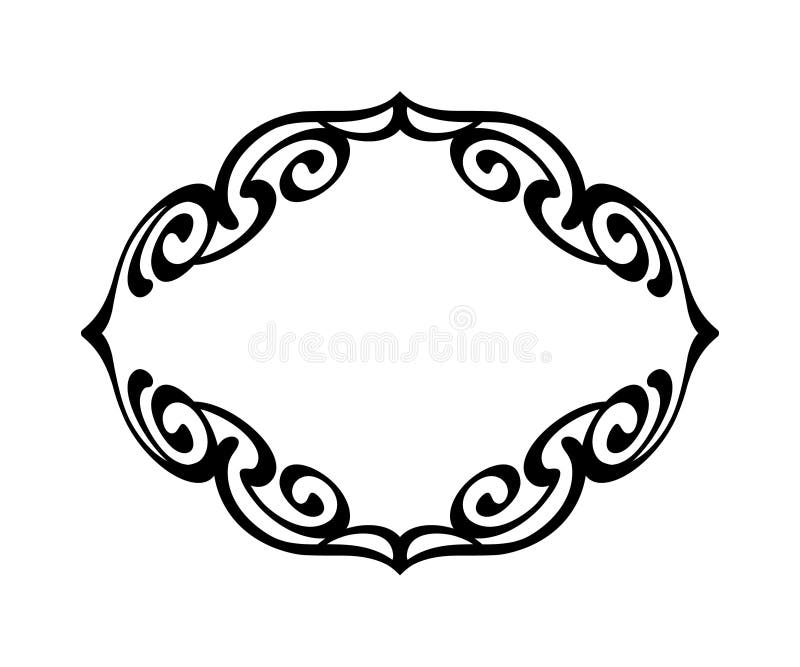 Vector Retro Frames .Vector Illustration. Black White. Stock Vector ...