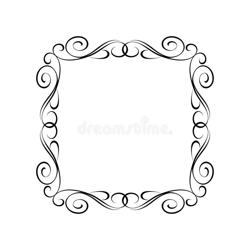 Vector Retro Frames .Vector Illustration.Black White. Stock Vector ...