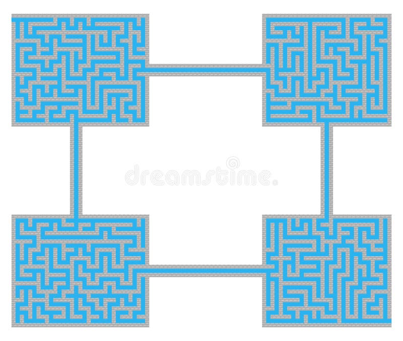 Vector Retro Game Maze stock vector. Illustration of arduous - 278453541