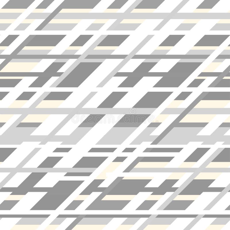 Vector Retro Geometric Seamless Pattern in Grey Stock Vector ...