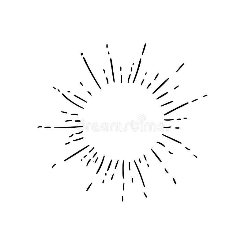 Black Sunburst Outline Border Stock Illustrations – 1,105 Black ...