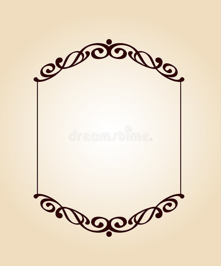Vector Retro Kaders Vector Illustratie Bruin Vector Illustratie ...