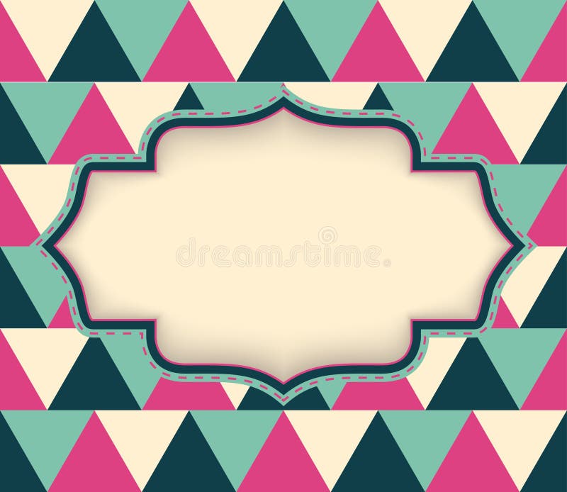 Vector Retro Layout on Abstract Geometric Seamless Pattern Stock ...