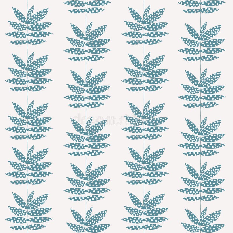 Vector Retro Leaf Illustration Stripe Seamless Repeat Pattern Stock ...