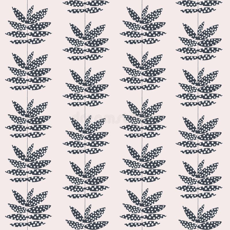 Vector Retro Leaf Illustration Stripe Seamless Repeat Pattern Stock ...