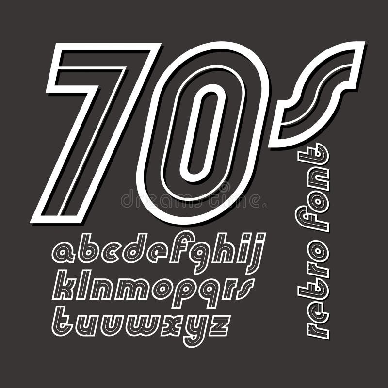 Vector Retro Old Italic Lower Case Alphabet Letters, for Use As Stock ...