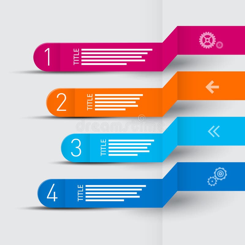 Steps for Tutorial, Infographics Stock Vector - Illustration of paper ...