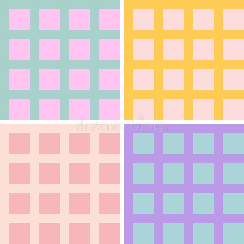 Vector Retro Preppy Gingham Seamless Pattern. Trendy Preppy Plaid ...