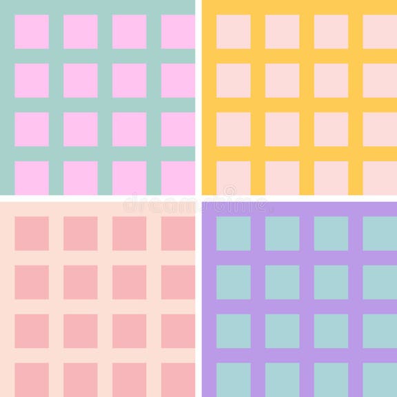 Vector Retro Preppy Gingham Seamless Pattern. Trendy Preppy Plaid ...