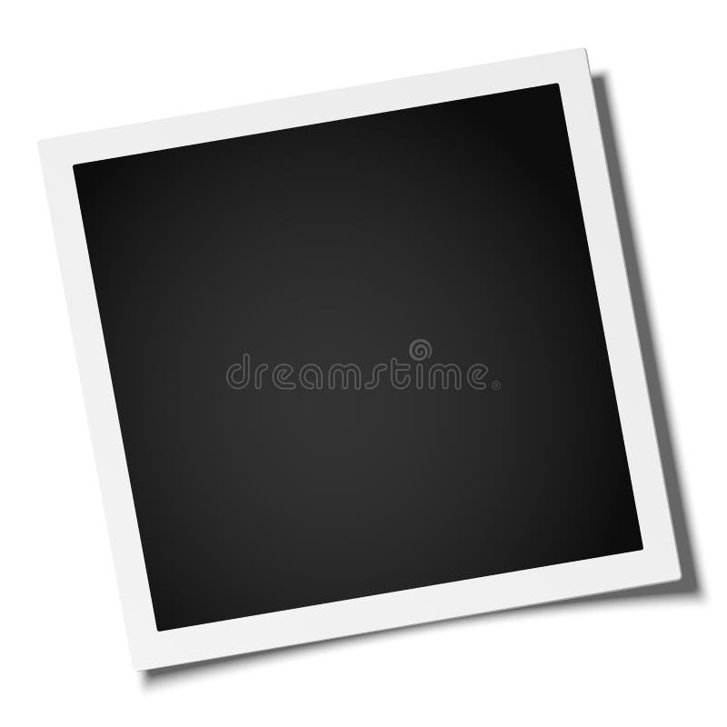 Vector Retro Realistic Square Photo Frame Placed on White. Template ...