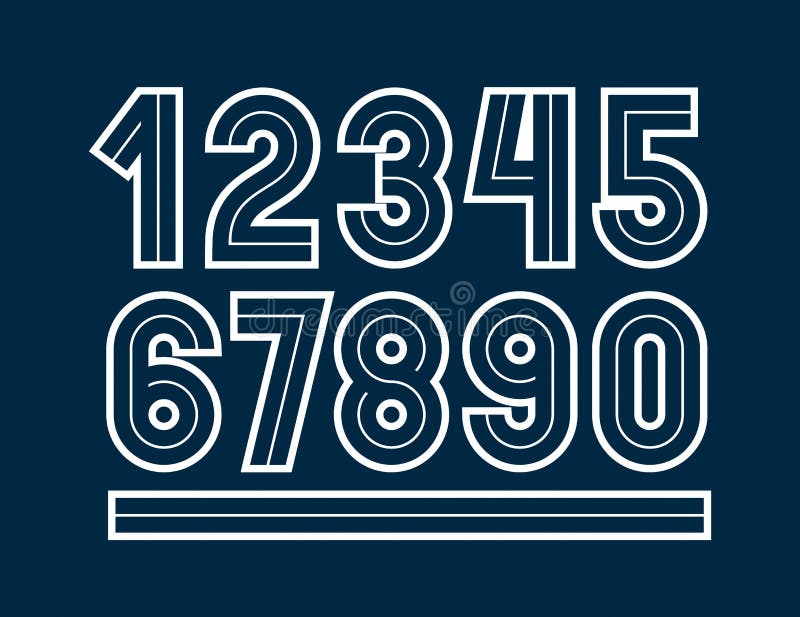 Retro Numbers 70s Stock Illustrations – 226 Retro Numbers 70s Stock ...