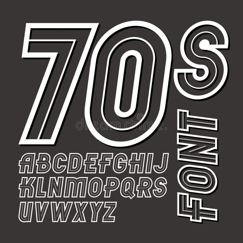 Vector Retro 70s Capital Alphabet Letters Collection, Can Be Use Stock ...