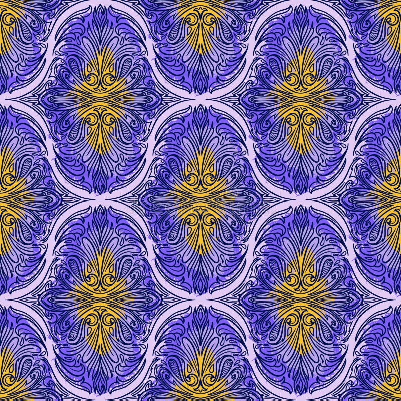 Vector Retro Seamless Pattern Nostalgic Ornament Stock Vector ...