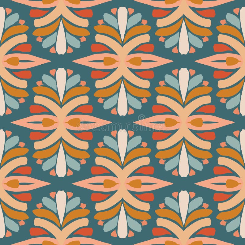 Vector Retro Seamless Pattern Colorful Nostalgic Vintage Repeat ...