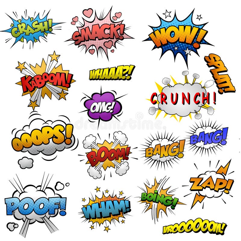 Vector Retro Seamless Pattern with Comic Speech Bubbles, Labels, Logos ... Vector Retro Seamless Pattern with Comic Speech Bubbles, Labels, Logos ...