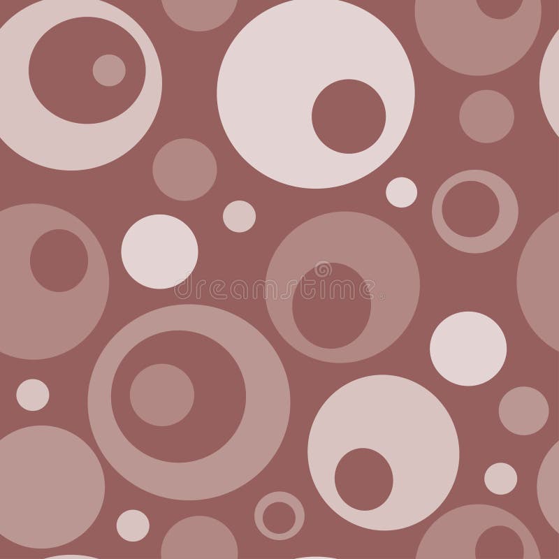 Vector Retro Seamless Pattern with Different Circles Stock Illustration ...