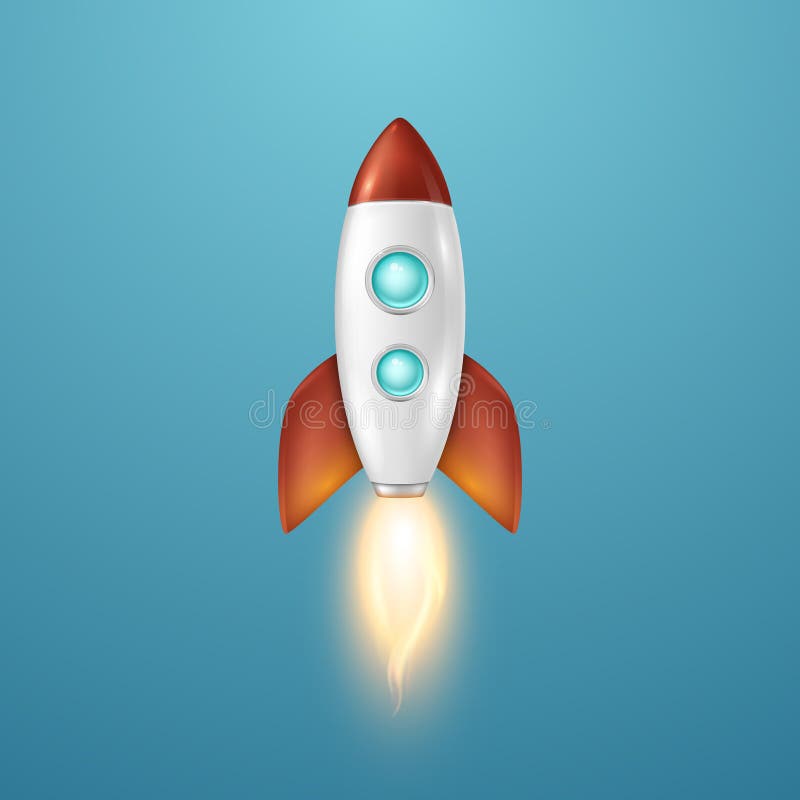 Retro Space Rocket Model