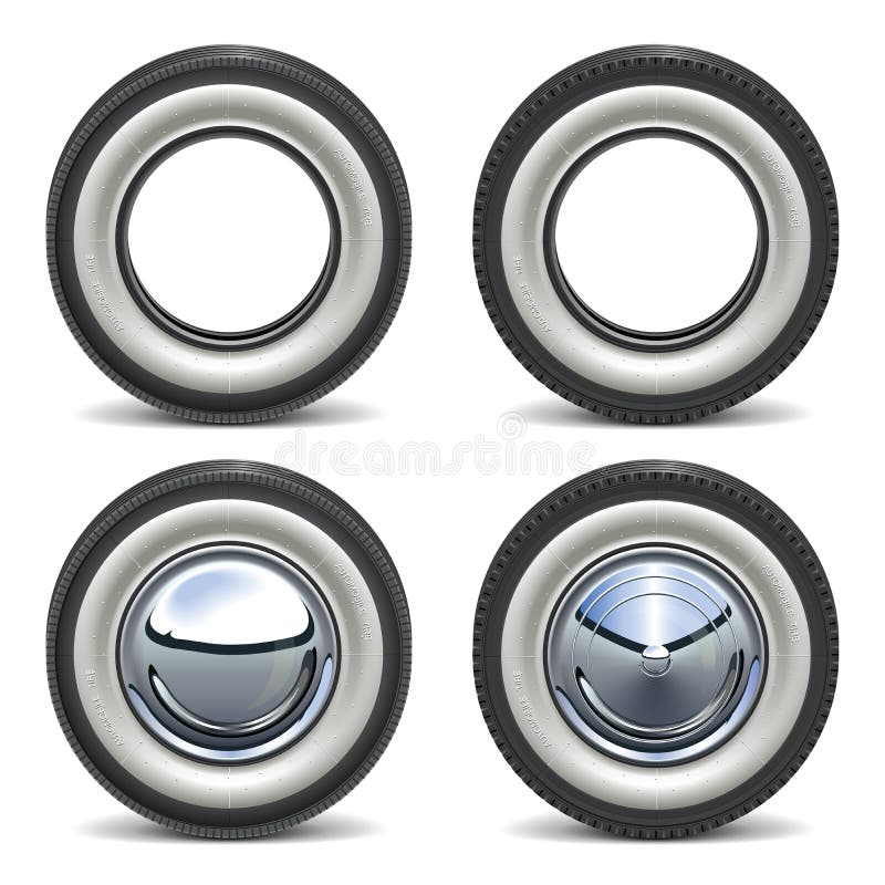 Vector Retro tire car tyre stock illustration. Illustration of spanner ...