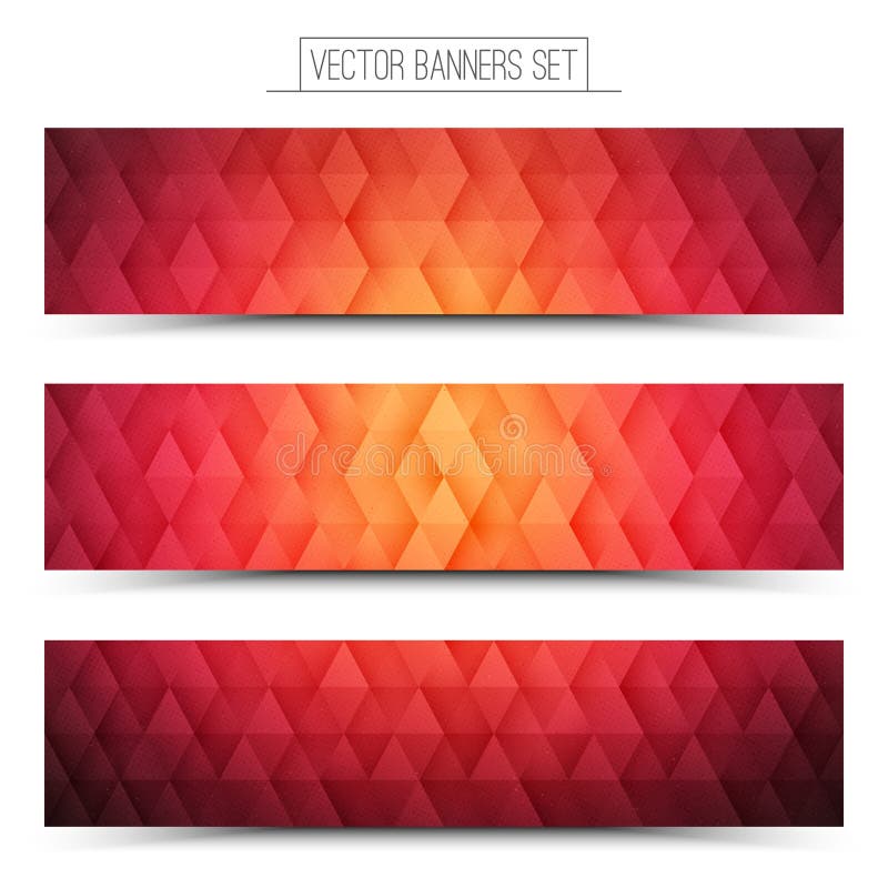 Vector Retro Web Banners Set Stock Vector - Illustration of internet ...