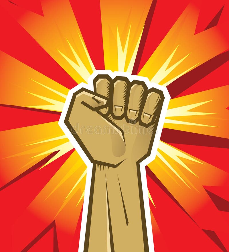 Revolution hand poster stock vector. Illustration of emblem - 21649571