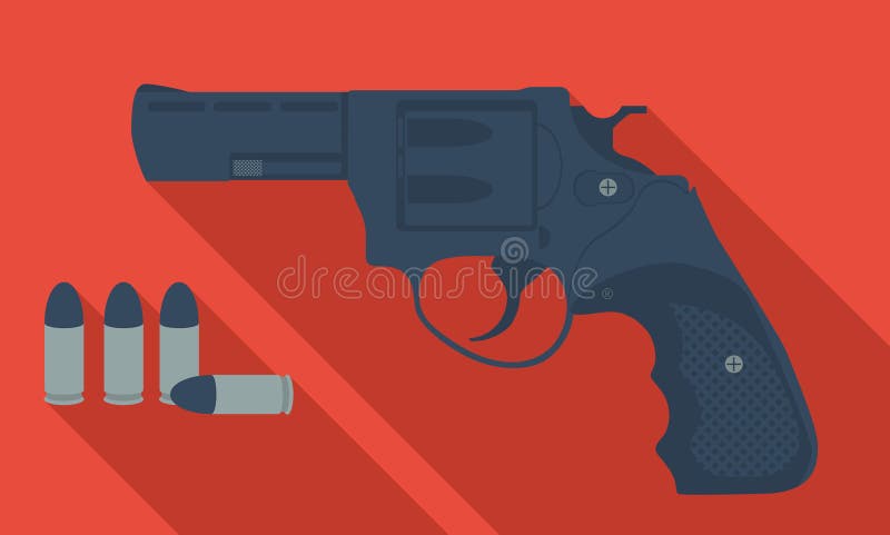 Vector revolver stock vector. Illustration of defend - 48024050