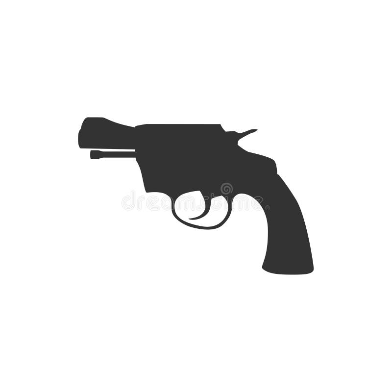 Vector revolver icon stock vector. Illustration of weapon - 100128016