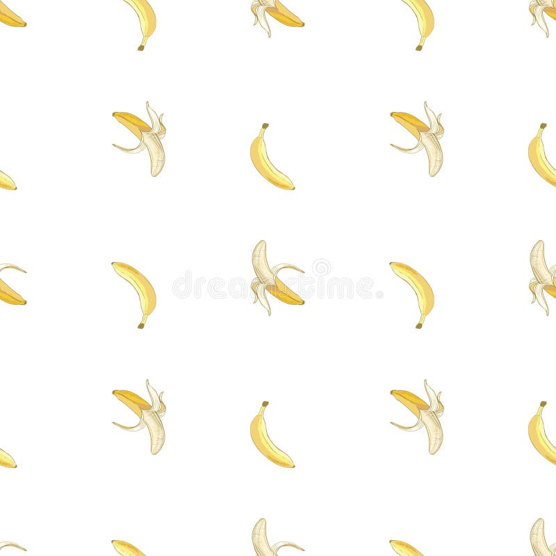 Vector RGB Seamless Banana Pattern. Background is on a Separate Layer ...