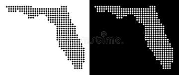 Pixel Florida Map stock vector. Illustration of white - 119442831