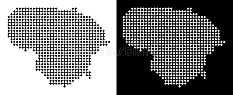 Pixel Lithuania Map stock vector. Illustration of abstract - 119444084