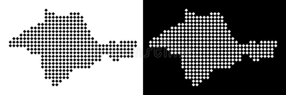 Dot Crimea Map stock vector. Illustration of mosaic - 119442326