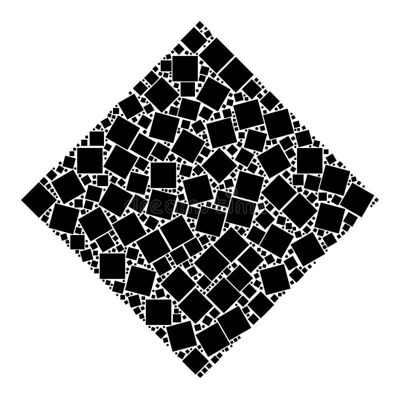 Rhombus Recursive Icon Collage of Self Items Stock Vector ...