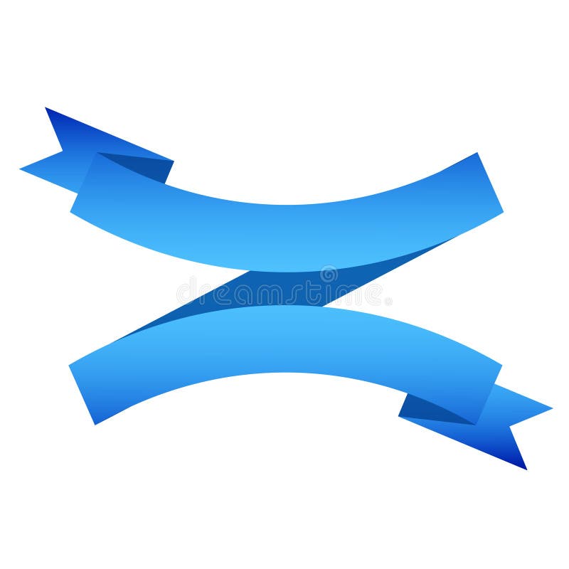 Vector Ribbon Banner Flat Isolated on White Background, Illustration of ...