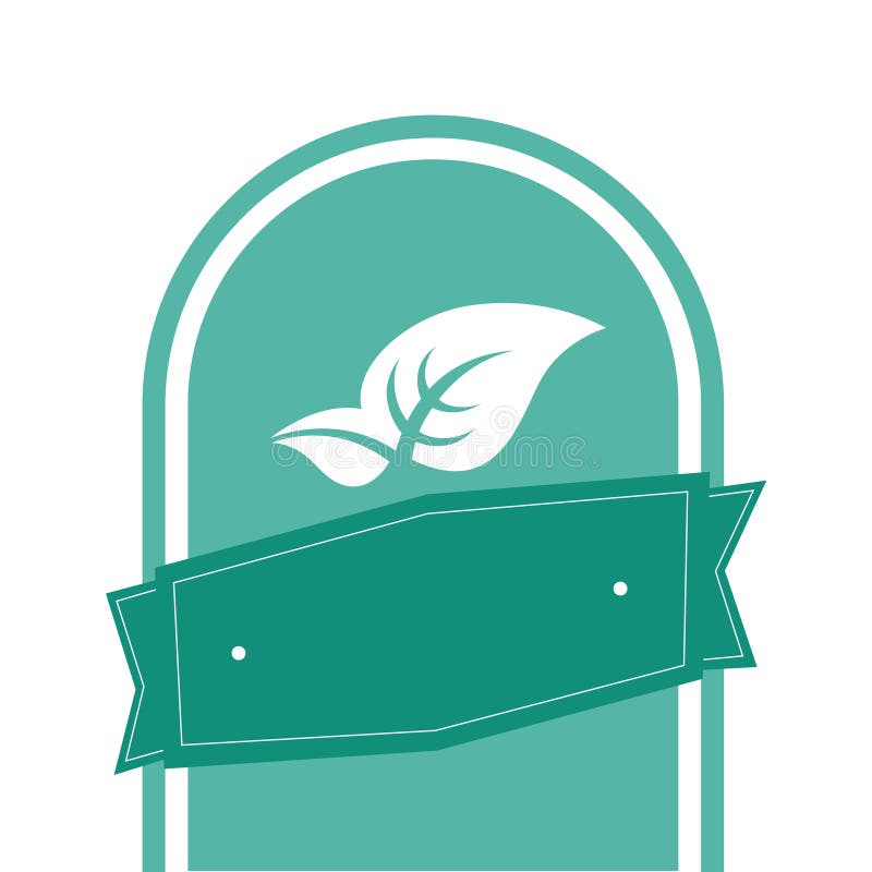 Vector Ribbon Leaf stock vector. Illustration of concept - 55979266