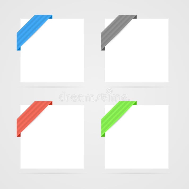 Vector ribbon set stock vector. Illustration of shadow - 38063178