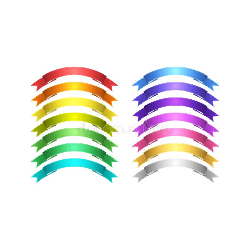 Vector ribbons set stock illustration. Illustration of banner - 102344936