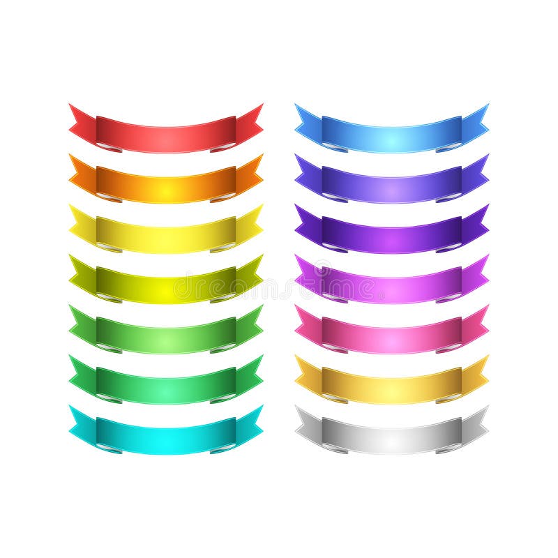 Vector ribbons set stock illustration. Illustration of award - 102345054