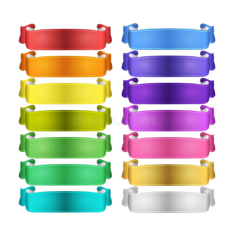 Vector ribbons set stock illustration. Illustration of gold - 81854481