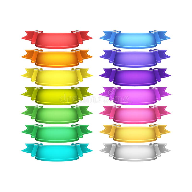 Vector ribbons set stock illustration. Illustration of decor - 82313222