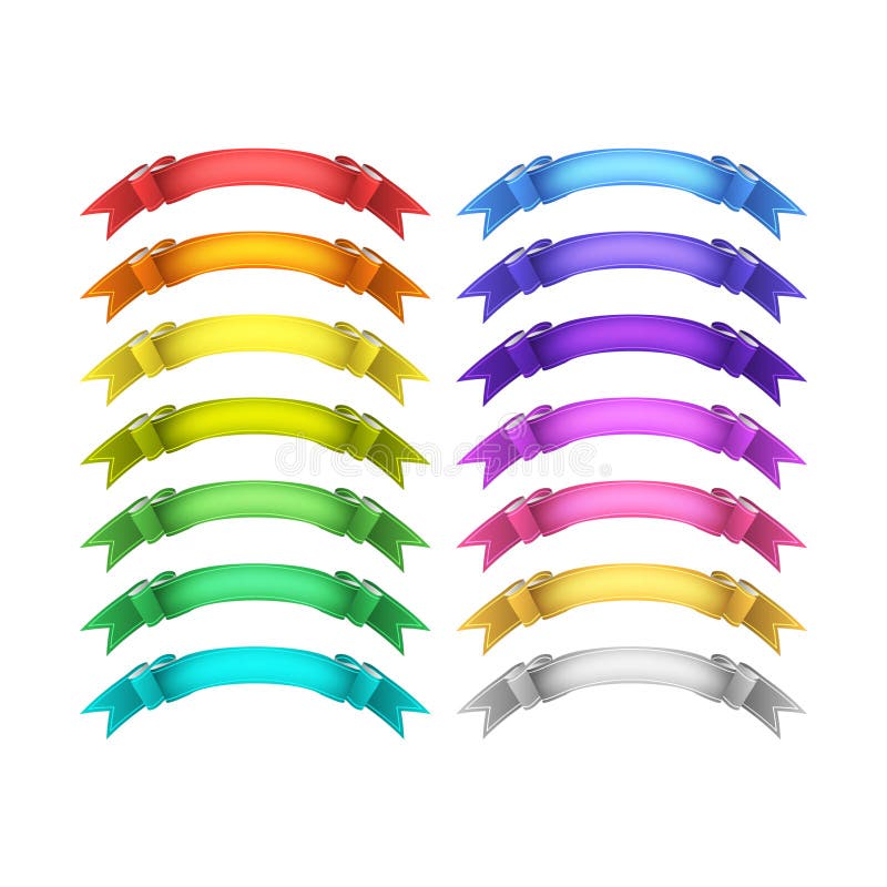 Vector ribbons set stock illustration. Illustration of element - 82313235