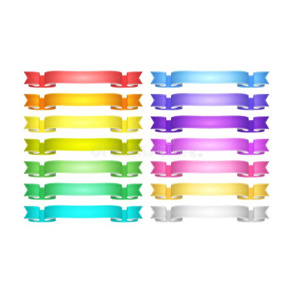 Vector ribbons set stock illustration. Illustration of banner - 85581101